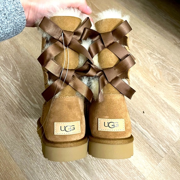 UGG | Shoes | Ugg Boots Bailey Bow Ii Genuine Shearling Boot Size 6 | Poshmark